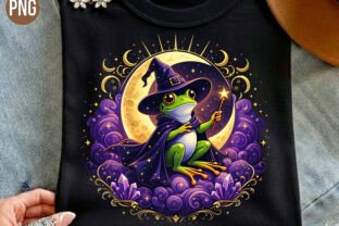 Wizard Frog Witch Halloween Moon PNG Graphic by DIGITAL FOX · Creative ...
