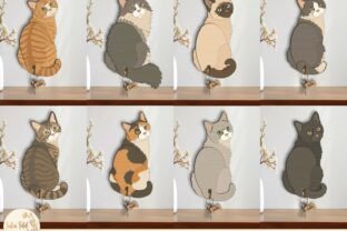 Cat Key Holder Laser Cut File SVG Bundle · Creative Fabrica