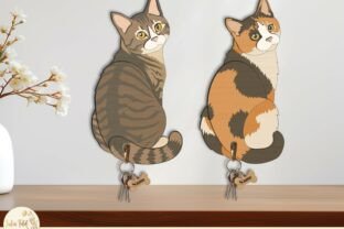 Cat Key Holder Laser Cut File SVG Bundle · Creative Fabrica
