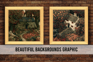 Cottage Garden Scene Digital Artwork PNG Graphic by Canvas Elegance ...