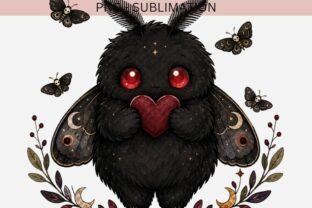 Cute Mothman PNG | Spooky Cryptid Graphic by Tanya Kart · Creative Fabrica