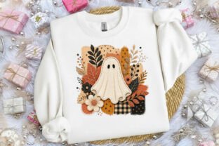 Cute Spooky Ghost Patchwork PNG Graphic by Vintage Expert · Creative ...