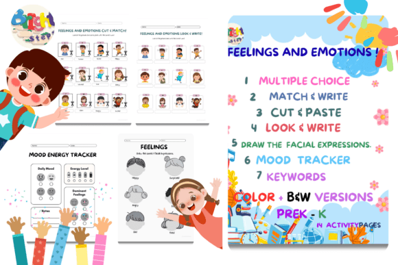Feelings and Emotions! Graphic by Teachable Bright Steps · Creative Fabrica