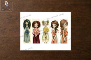 Floral Girl Printable Bookmark Graphic by Countrygirl Lane · Creative ...