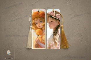 Floral Little Girl Bookmark Graphic by Countrygirl Lane · Creative Fabrica