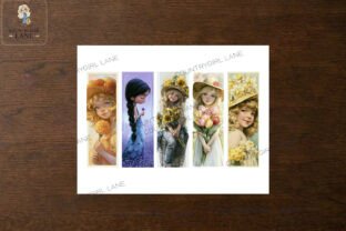 Floral Little Girl Bookmark Graphic by Countrygirl Lane · Creative Fabrica