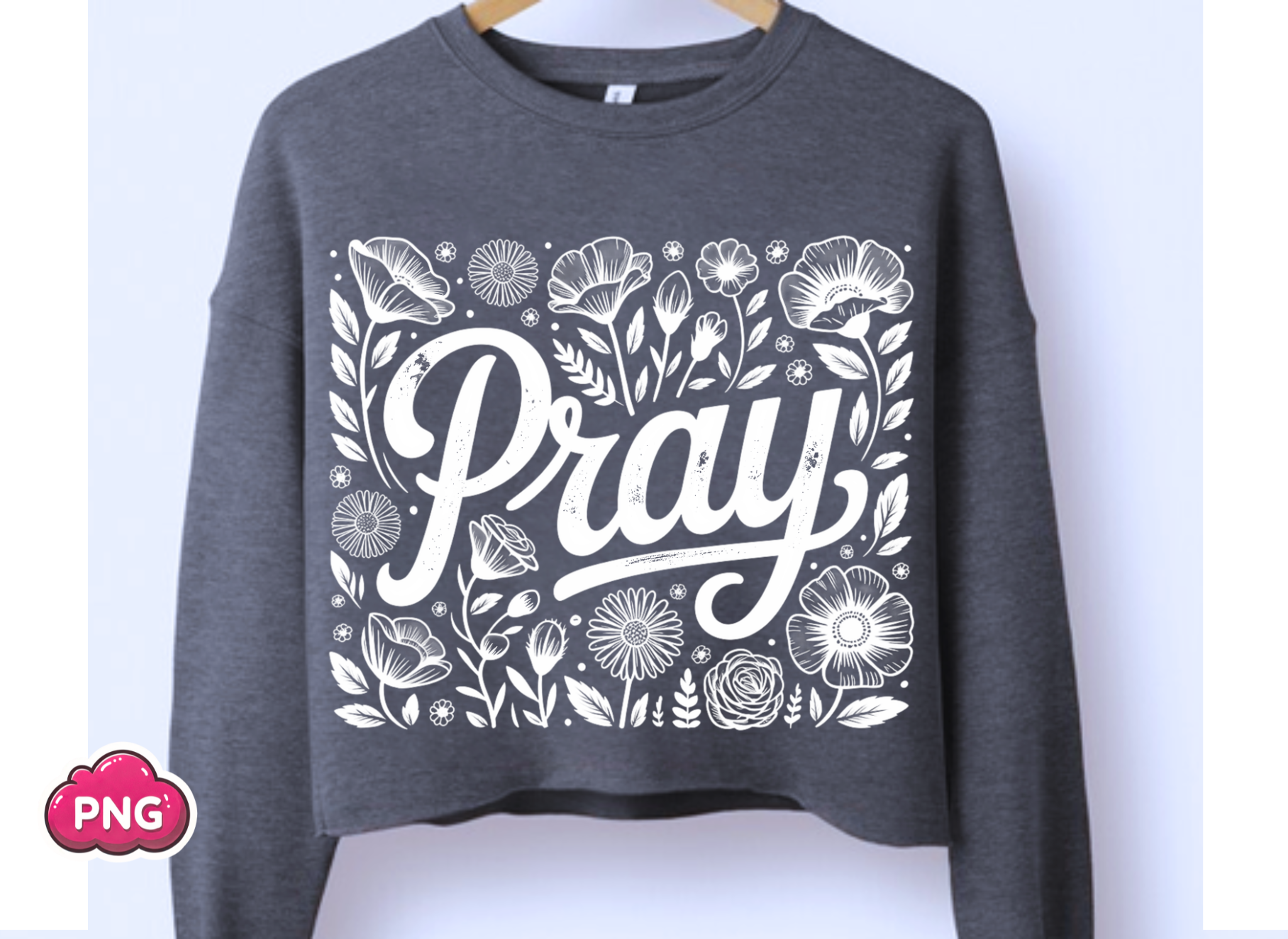 Floral Pray,Faith Christian Bible Verse Graphic by Nigel Store ...