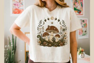 Forest Woodland Mushroom Patchwork PNG Graphic by Vintage Expert ...