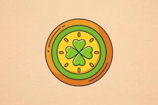 Green Clover in Golden Coin Vector Art Graphic by designcrafts ...
