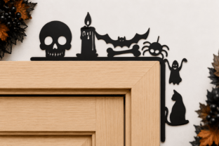 Halloween Door Corner SVG Laser Cut File · Creative Fabrica