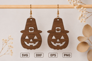 Jack O Lantern Earrings Laser Cut File · Creative Fabrica