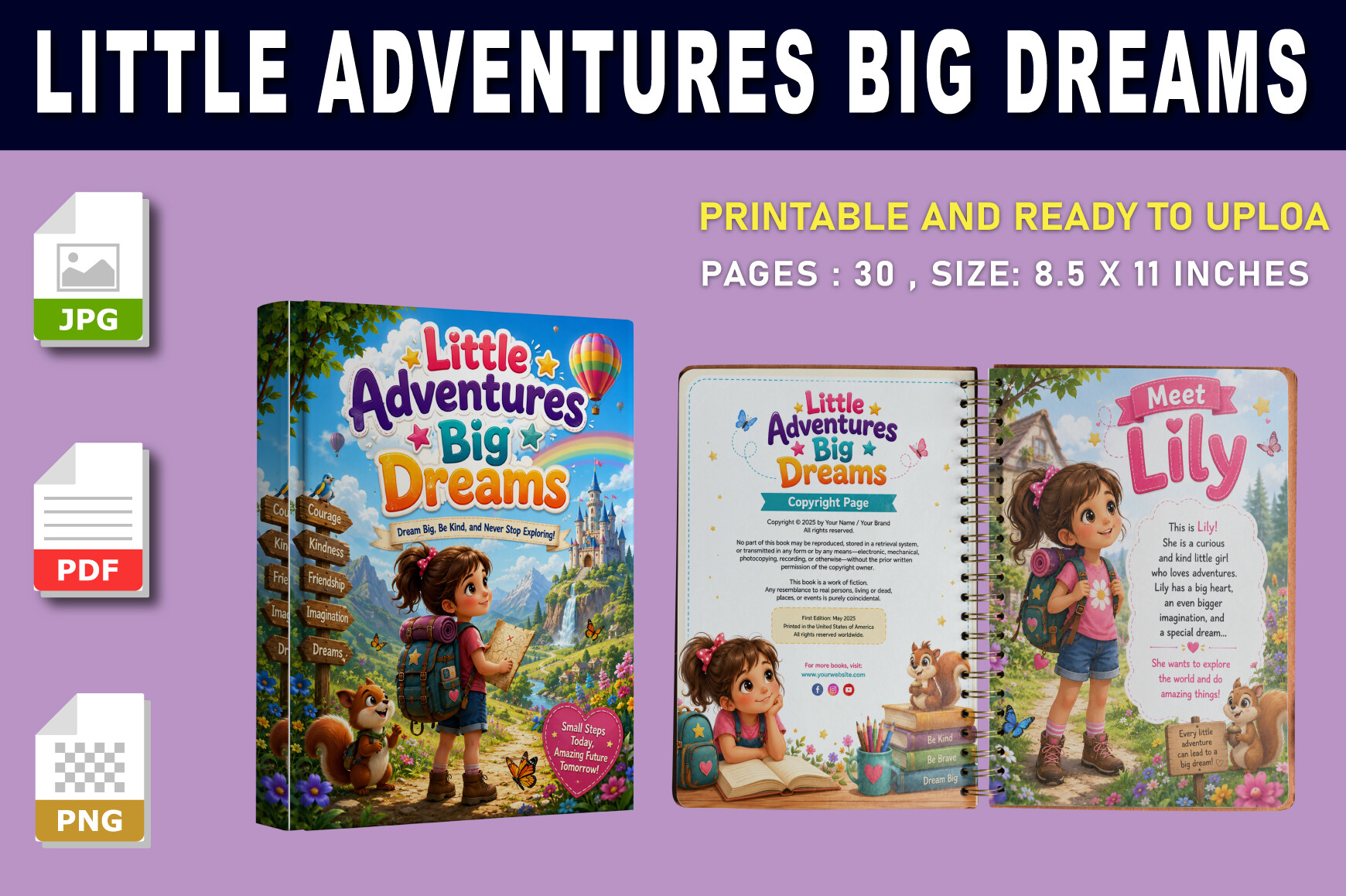 Little Adventures Big Dreams Graphic by KDP Book Studio · Creative Fabrica