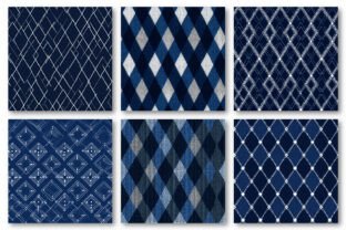 Navy Blue Argyle Seamless Pattern Bundle Graphic by Creative Canvas ...