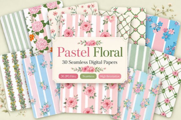 Eco Line Seamless Digital Paper Graphic by T.D. House · Creative Fabrica
