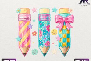 Preppy Personalized Pencil PNG Graphic by RR Printive Studio · Creative ...