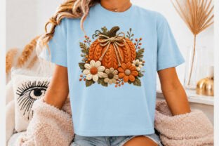 Pumpkin Flower Autumn Crochet Yarn PNG Graphic by Vintage Expert ...