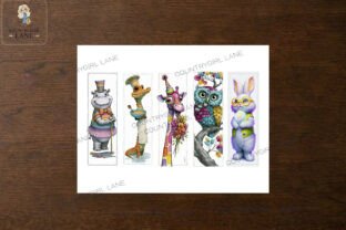 Quirky Animals Bookmark Printable Graphic by Countrygirl Lane ...