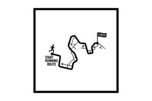 Running Route Map with Start and Finish Graphic by sctchcreations ...
