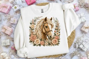 Rustic Floral Horse Patchwork PNG Graphic by Vintage Expert · Creative ...