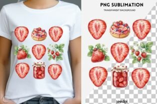 Strawberry Png Design for T-shirts Graphic by Tanya Kart · Creative Fabrica