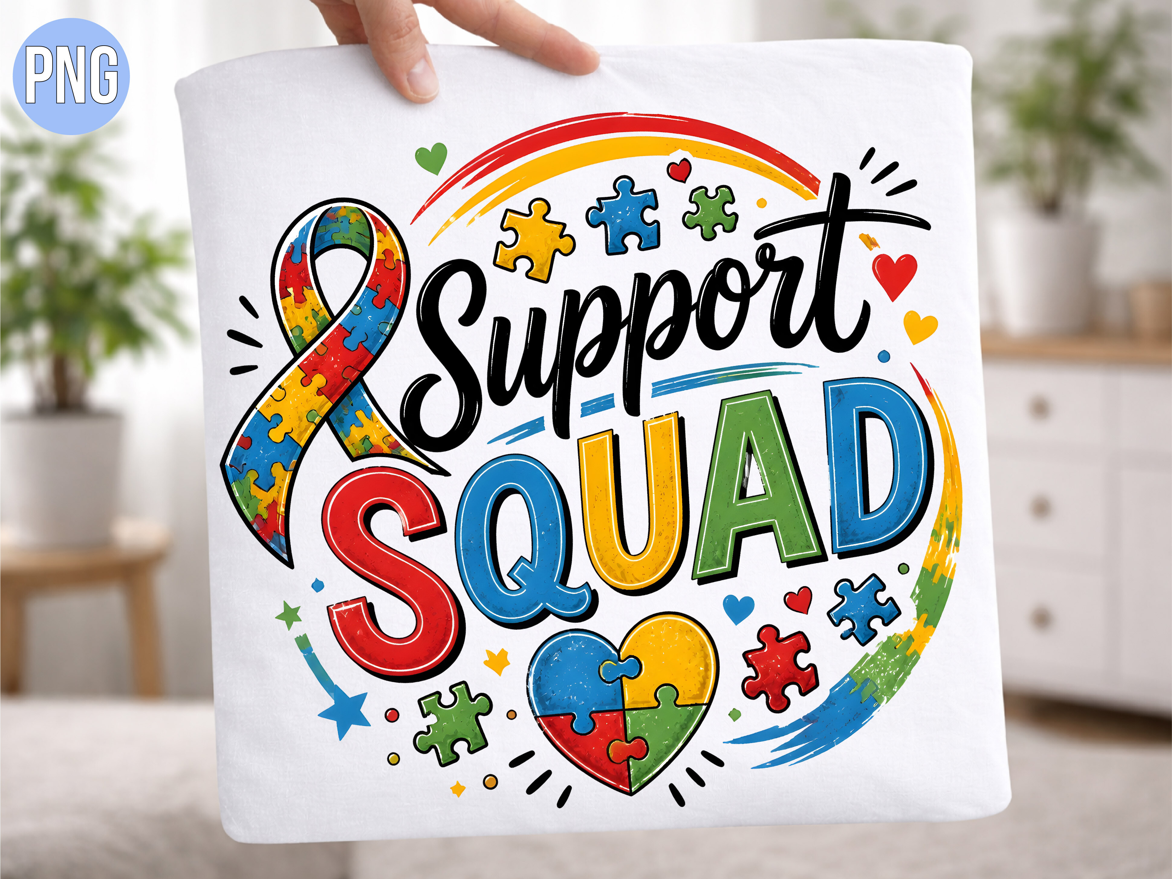 Support Autism Awareness Ribbon PNG Graphic by Digital Duck · Creative ...