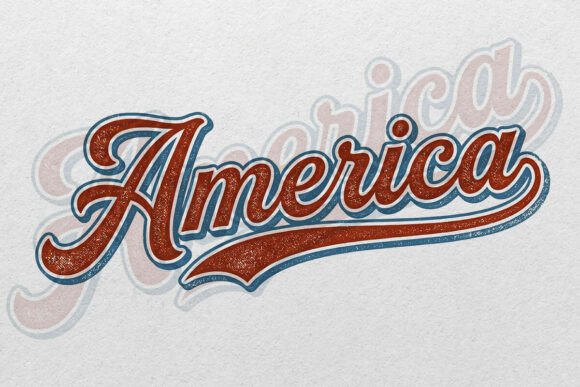 Vintage America Script Png Design Graphic by Fontora Studio · Creative ...