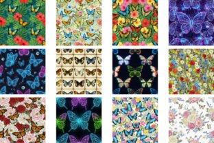 Vintage Butterfly Digital Pattern Graphic by FontSupply Studio ...