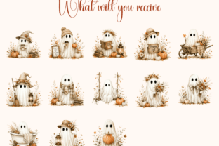 Vintage Fall Ghost Clipart Graphic by Andreea Eremia Design · Creative ...