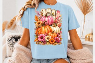 Vintage Harvest Pumpkins and Flowers PNG Graphic by Vintage Expert ...
