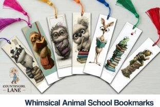 Whimsical Animal School Bookmark Graphic by Countrygirl Lane · Creative ...