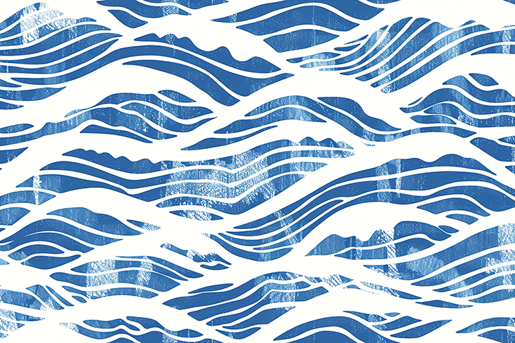 Abstract Ocean Waves Seamless Pattern Graphic by TheDesignerDesigne ...