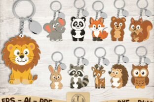 Animal Keychain Laser Cut SVG Bundle · Creative Fabrica