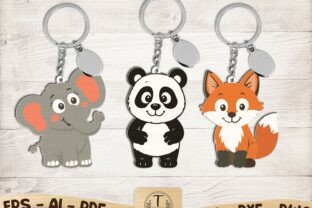 Animal Keychain Laser Cut SVG Bundle · Creative Fabrica