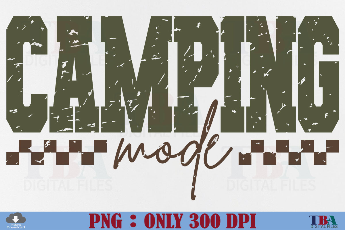 Camping Mode Png Camp Life Retro Camper Graphic by TBA Digital Files ...