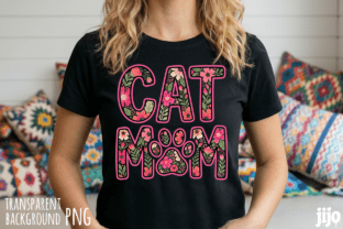 Cat Mom Floral Paw PNG Graphic by jijopero · Creative Fabrica