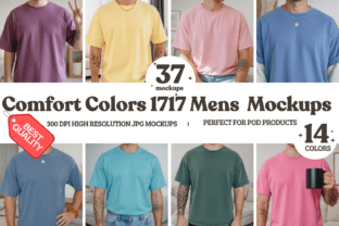 Comfort Colors 1717 Mens T-Shirt Mockups Graphic by Styled Stock Mock ...