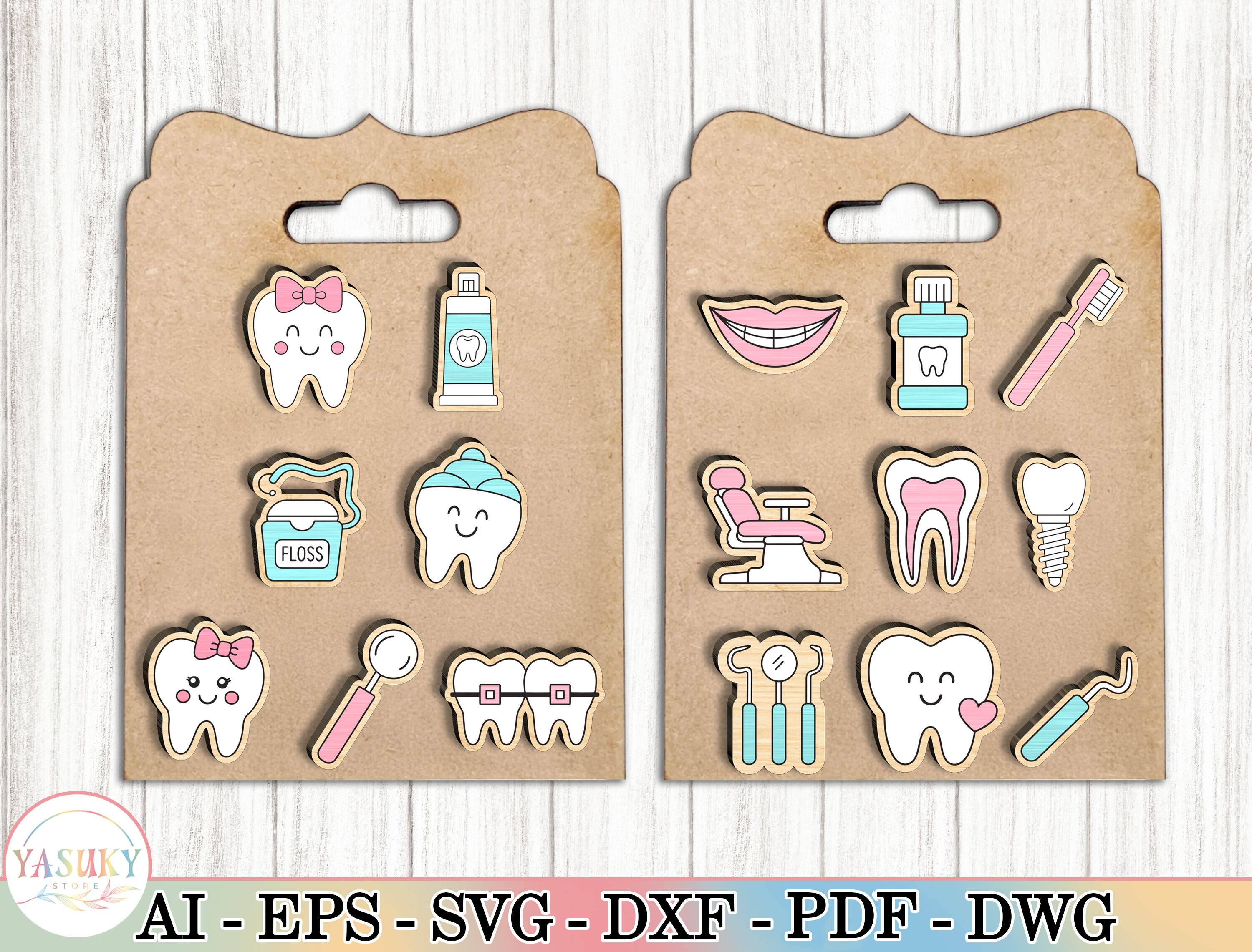 Dental Stud Earrings SVG Bundle · Creative Fabrica