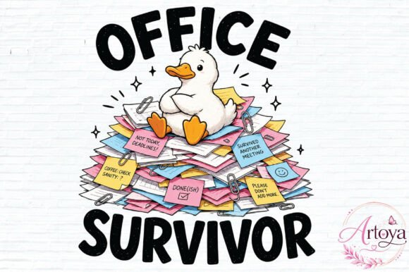 Funny Duck Office PNG Graphic by Artoya · Creative Fabrica