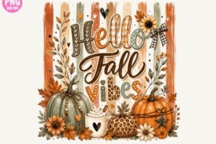 Hello Fall Vibes in Autumn Png, Pumpkin Graphic by Craft Palette ...