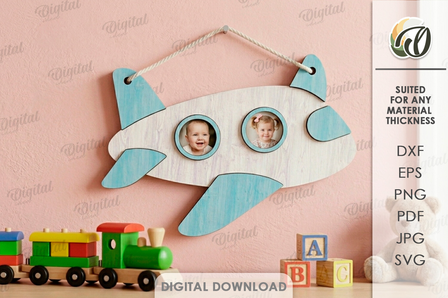 Kids Photo Frame Laser Cut · Creative Fabrica