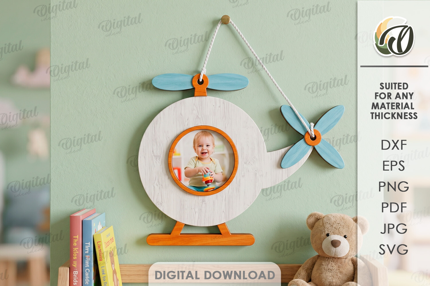 Kids Photo Frame Laser Cut · Creative Fabrica