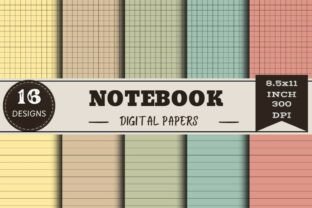 Notebook Digital Paper Pack Graphic by Digital Neverland · Creative Fabrica