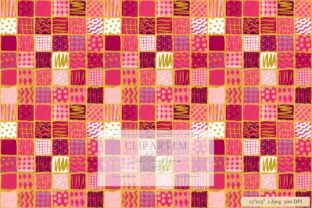 Pink Gold Patchwork Pattern Sublimation Graphic by clipArtem · Creative ...