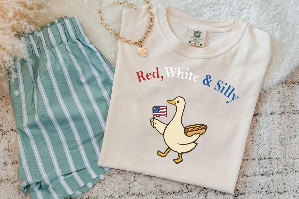 Red White and Silly Funny Goose Png Graphic by Hello December ...