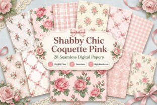 Shabby Chic Coquette Pink Digital Graphic by T.D. House · Creative Fabrica