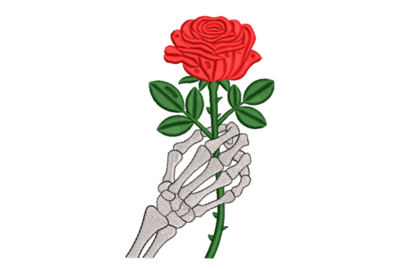 Skeleton Hand Rose · Creative Fabrica