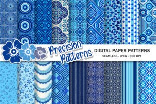 Sky Blue and Royal Blue Geometric Patter Graphic by Precision Patterns ...