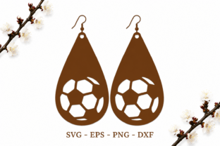 Soccer Ball Earrings SVG Laser Cut File · Creative Fabrica