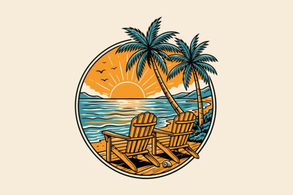 Palm Tree Sunset SVG, Summer Beach SVG Graphic by Eventiva.Design ...