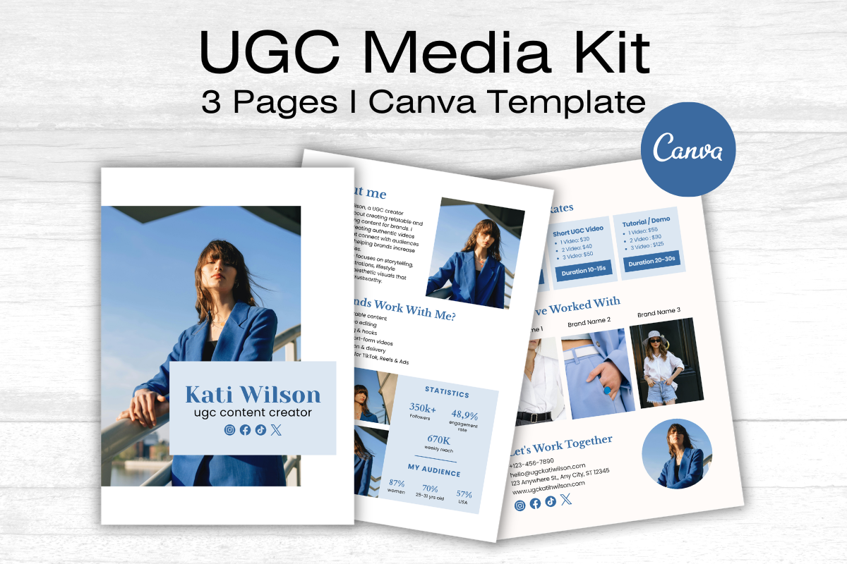 UGC Media Kit Canva Template Graphic by Grow Your Biz · Creative Fabrica